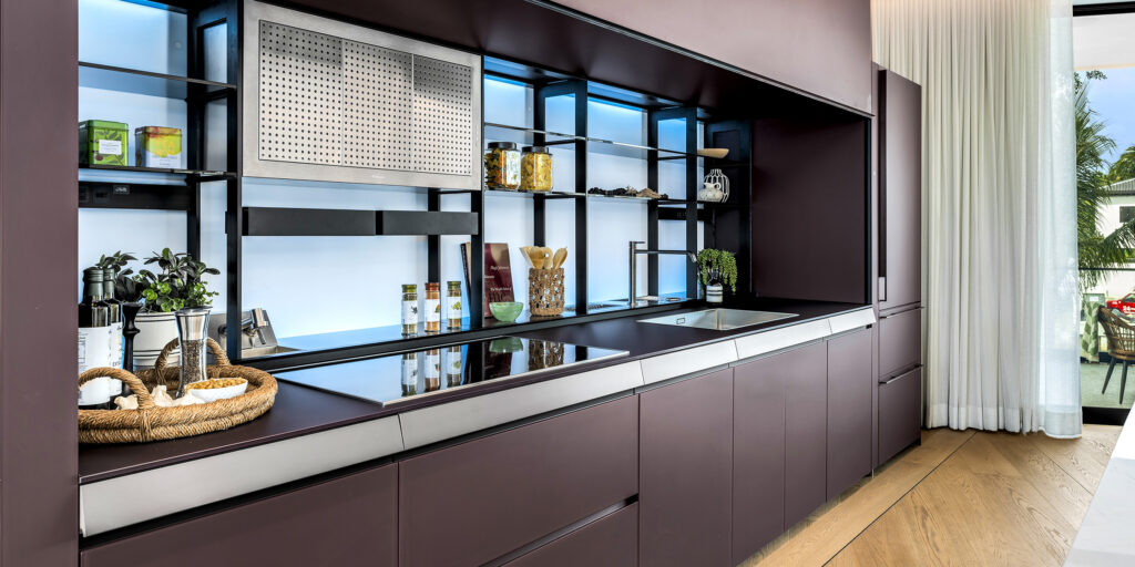 Valcucine's kitchen integration in the architecture of a Miami villa